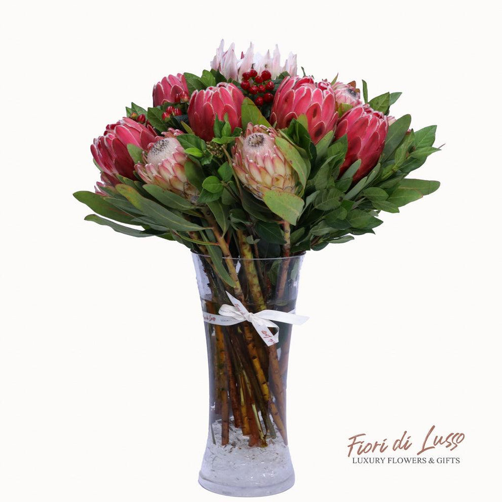 Protea Vase Arrangements – Fiori di Lusso